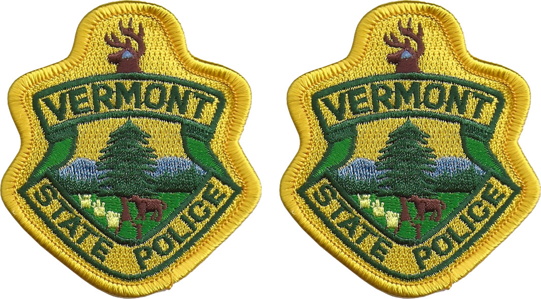 2 Hat Size Vermont State Police Patches