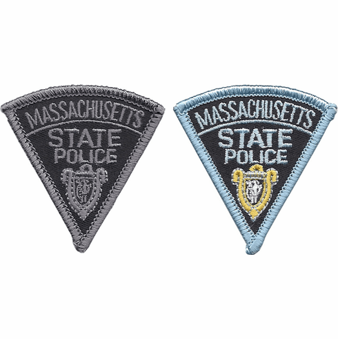 2 Massachusetts State Police Hat Patches