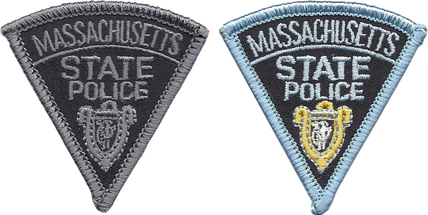 2 Massachusetts State Police Hat Patches