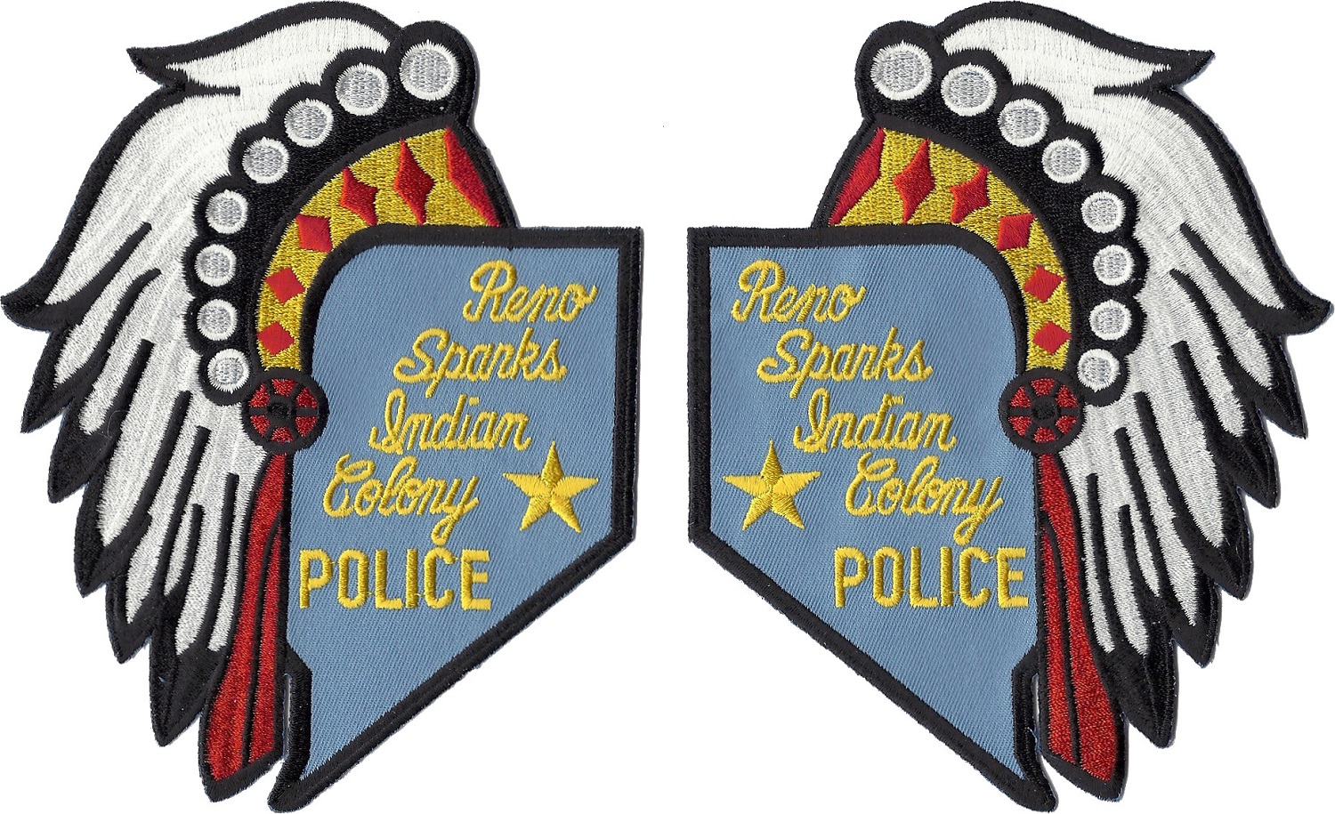 2 Reno Sparks Indian Colony Police Patches