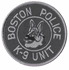 Boston Police K9 Unit Massachusetts Patch