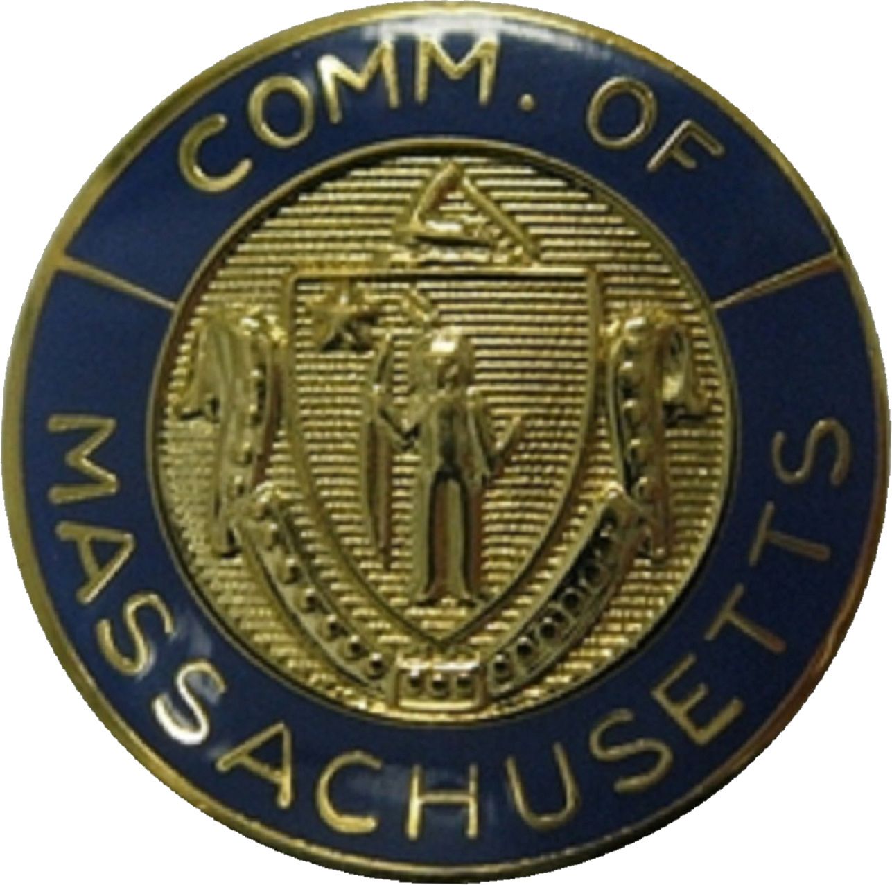 Commonwealth of Massachusetts State Seal Collar Pin