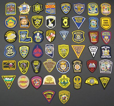 Hat Size Set of all 50 United States Police Patches