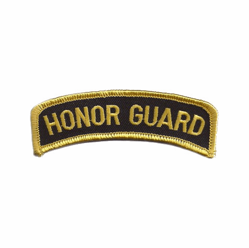 Honor Guard Police Shoulder Patch Black and Gold