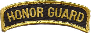 Honor Guard Police Shoulder Patch Black and Gold