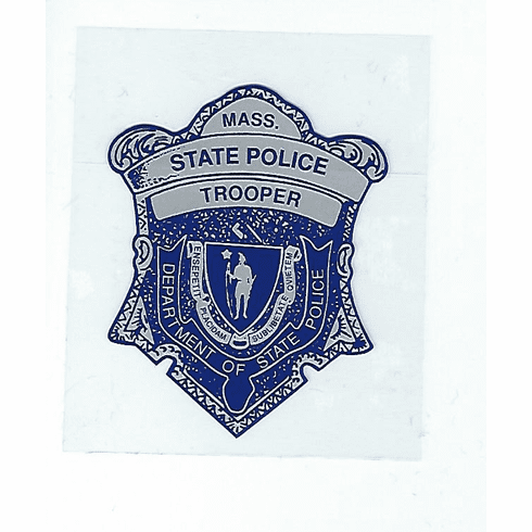 MA. STATE POLICE BADGE PATCH OFFICIAL STICKER