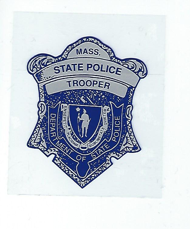 MA. STATE POLICE BADGE PATCH OFFICIAL STICKER