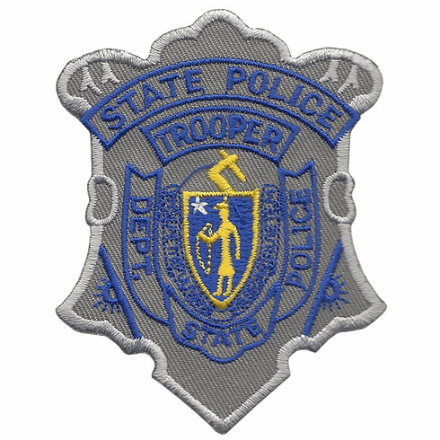 Massachusetts State Police Department Trooper Badge Patch