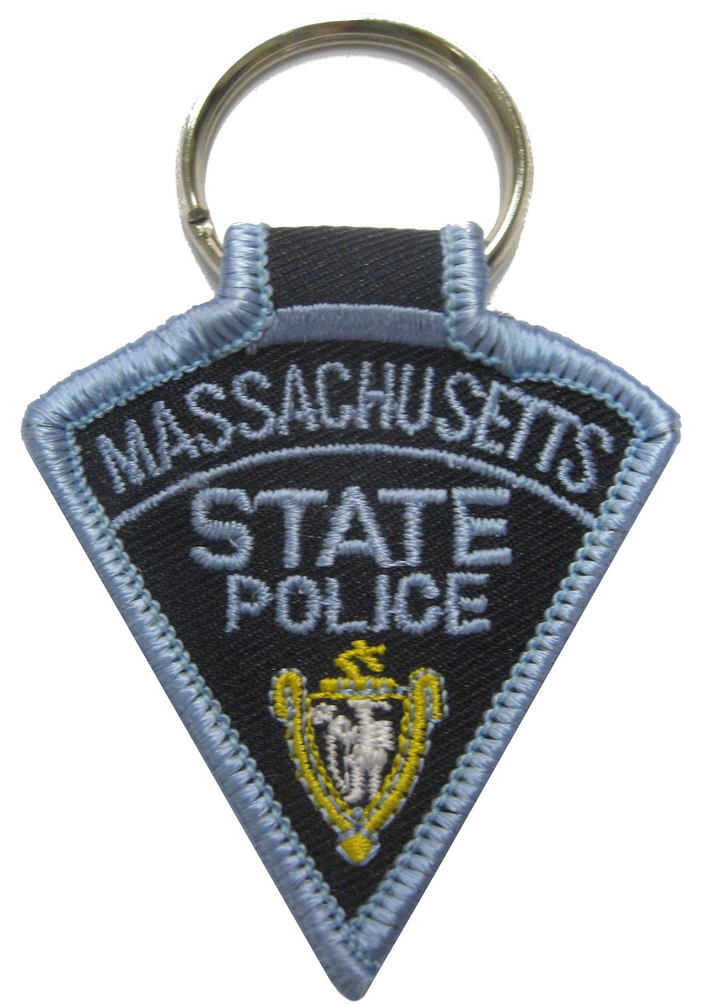 Massachusetts State Police Patch Key Chain