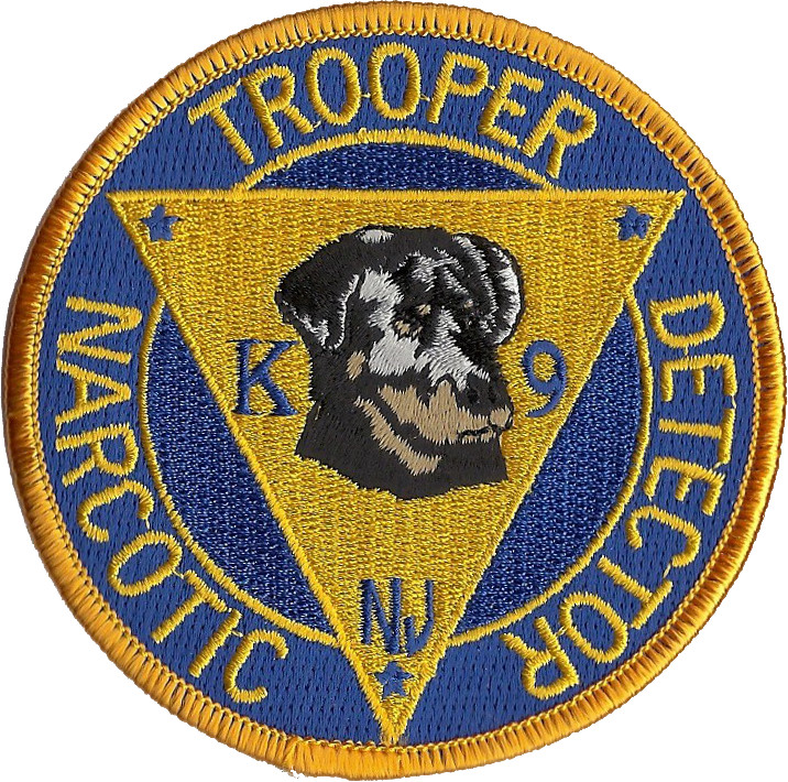 New Jersey State Police Narcotic Detector K9 Unit Patch