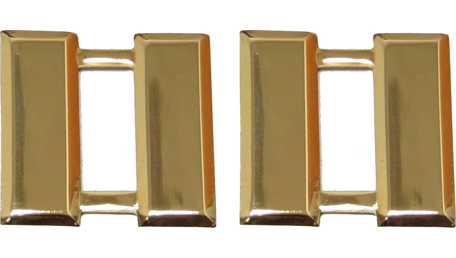 Captain Bars, Gold Plated, Small, Pair