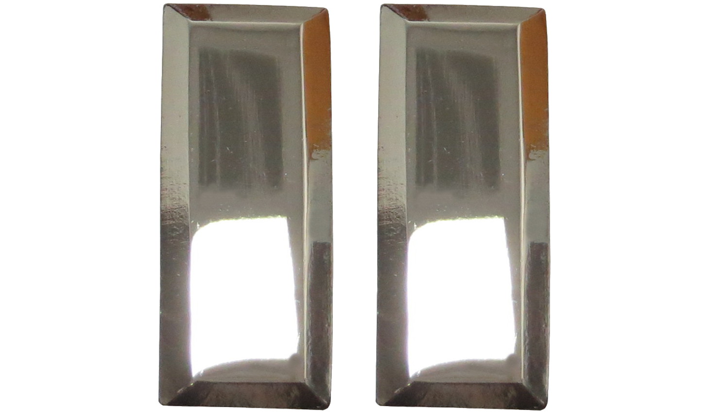 Lieutenant Bars, Silver Plated, Large, Pair