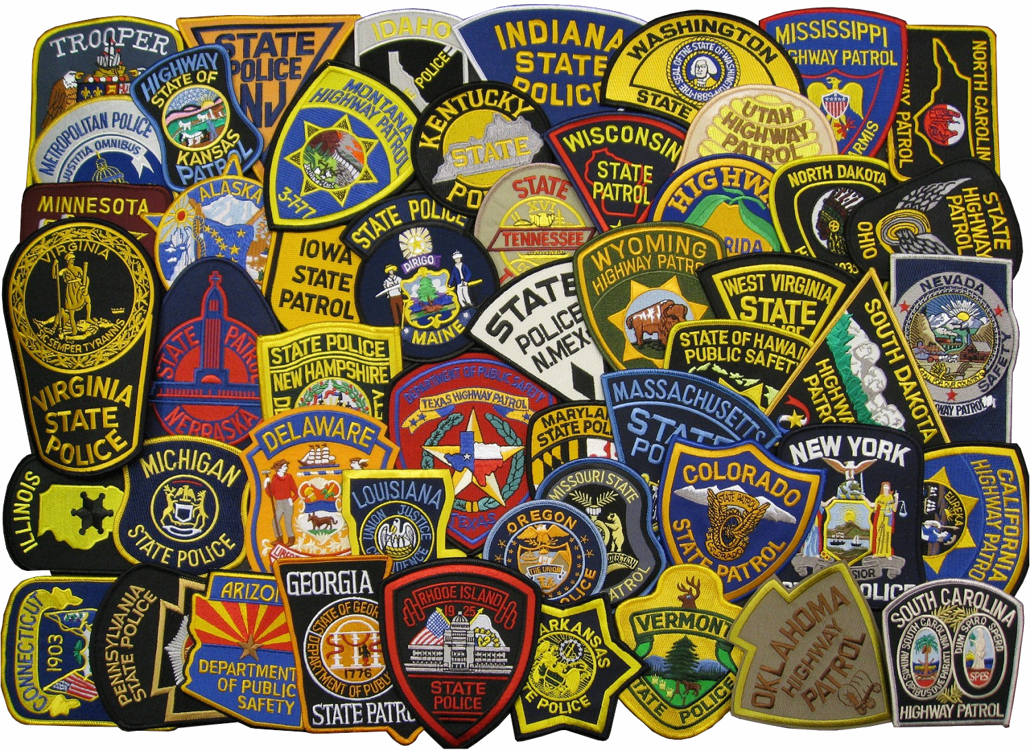Set of all 50 State Police Patches