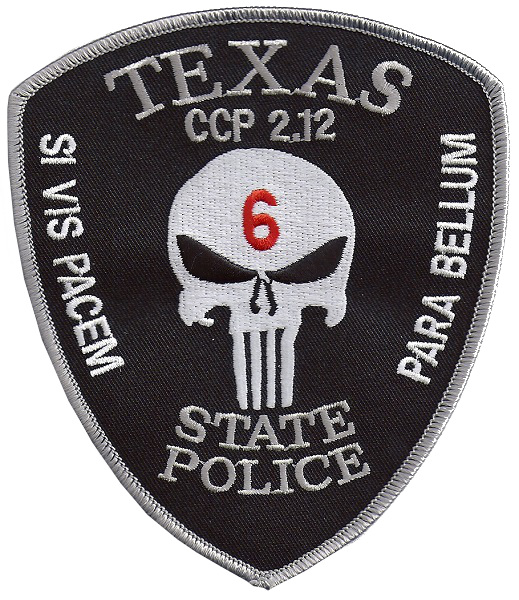 TEXAS STATE POLICE SKULL