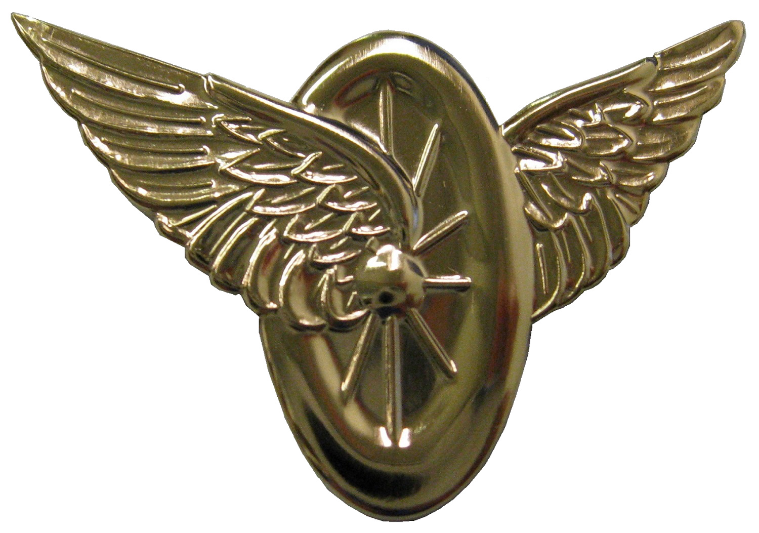 Motorcycle Officer Wings and Wheel Motorcycle Police Pin - Gold