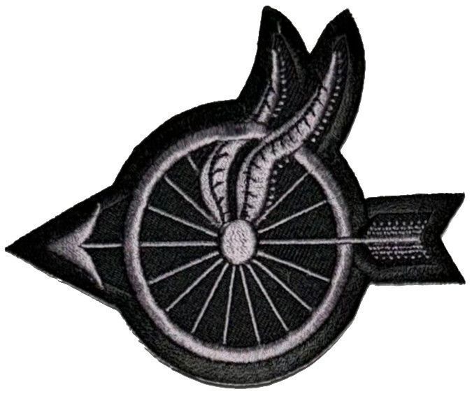 Wings and Wheels Motorcycle Police Subdued Left Sleeve Shoulder Patch