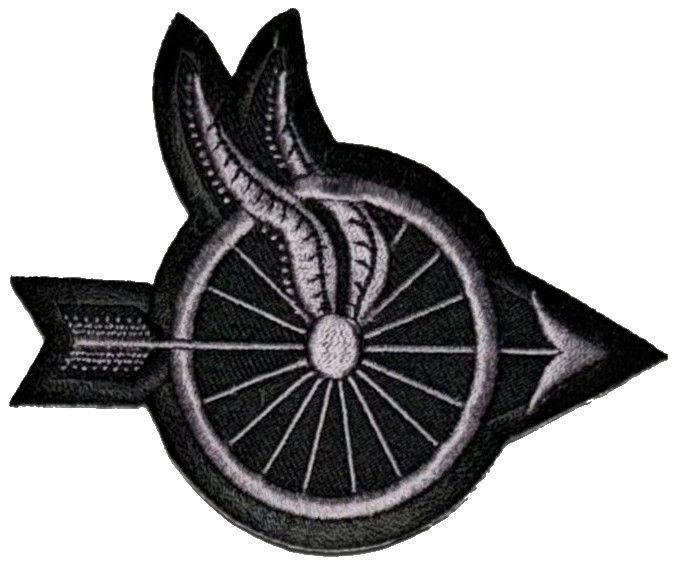 Wings and Wheels Motorcycle Police Subdued Right Sleeve Shoulder Patch