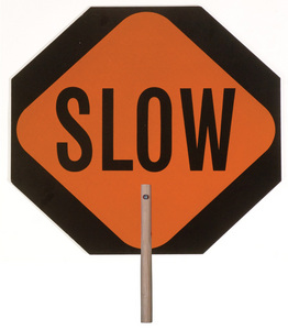 18" Stop/Stop or Stop/Slow 3M Reflective Traffic Sign - High Intensity ...