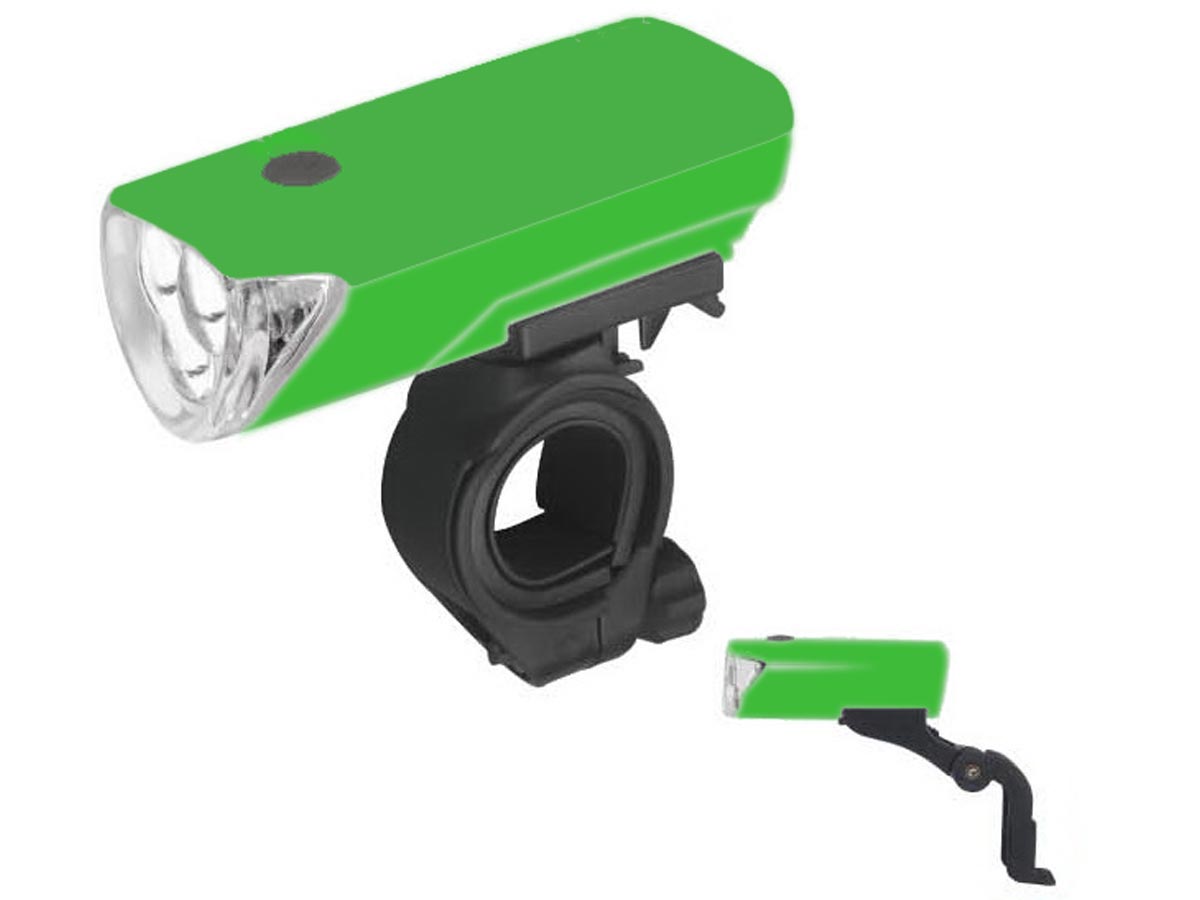 3 LED 3 Mode Bike Headlight - Neon Green Casing - Buy1Get1 Free