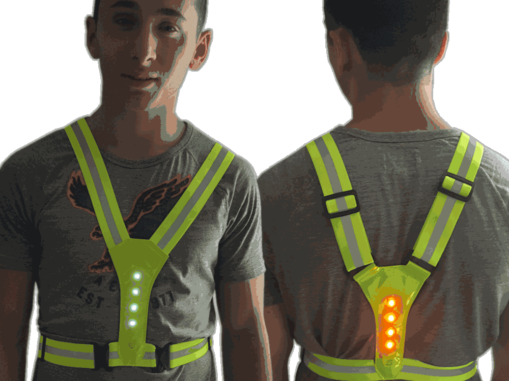 Innovative Reflective LED Safety Suspenders - Harness Style, One-Size ...