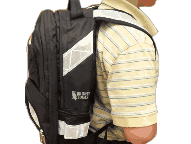 Reflective Backpack - Black or Silver, with over 150 sq. inches of ...