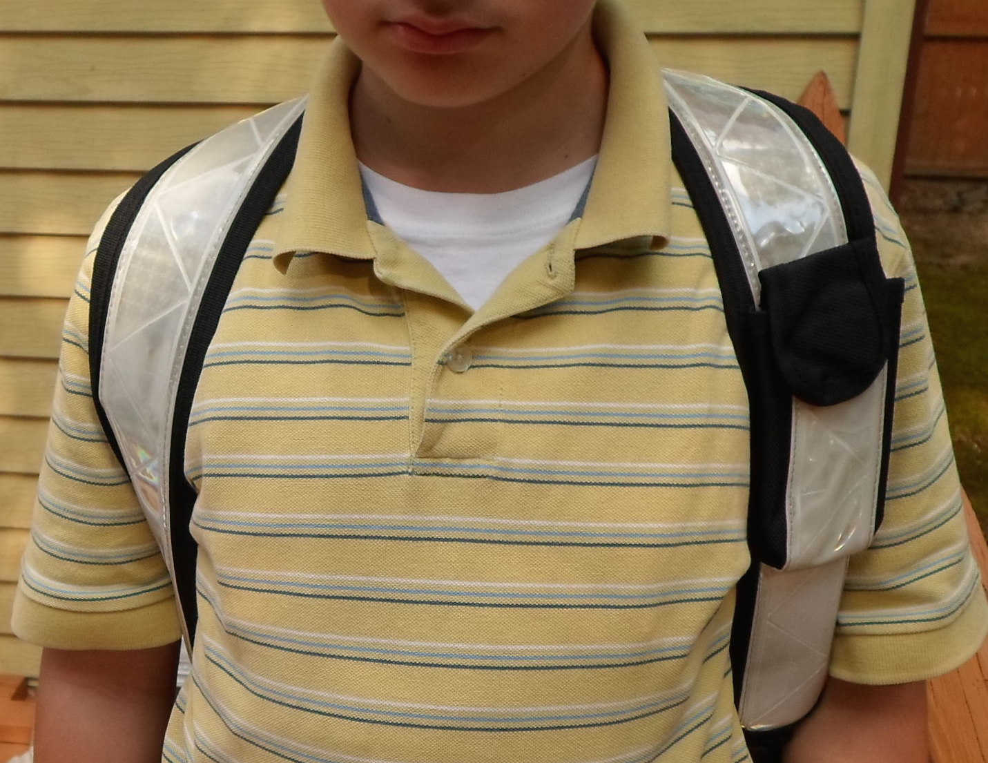 Reflective Backpack - Black or Silver, with over 150 sq. inches of ...