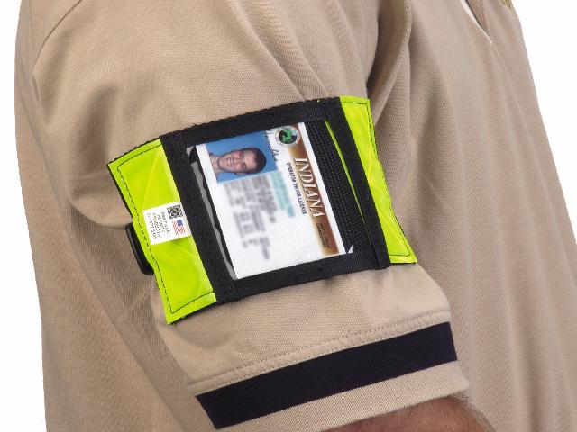 Reflective Badge Holder Arm Band - 3M Scotchlite Reflective Material