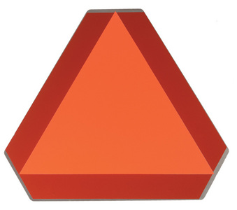 Reflective and Fluorescent Aluminum Slow Moving Vehicle Symbol - Spend ...