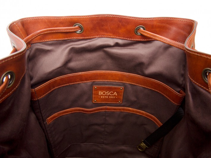 Bosca Dolce Pathfinder Leather Backpack