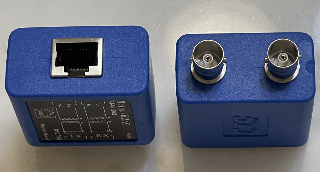 Baluns-B2/S, RJ45 to 2 BNC Female Balun