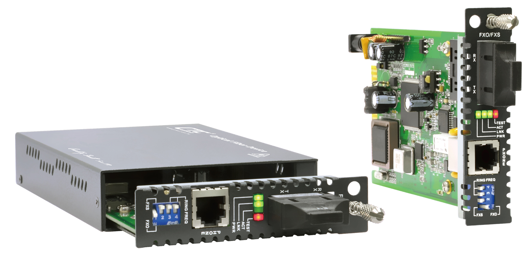 FRM220-FXO-FXS-SC002, POTS Phone Line over Fiber Converter