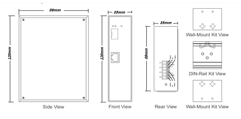 IMC-GP30W-SFP, Industrial Gigabit POE 30W Converter