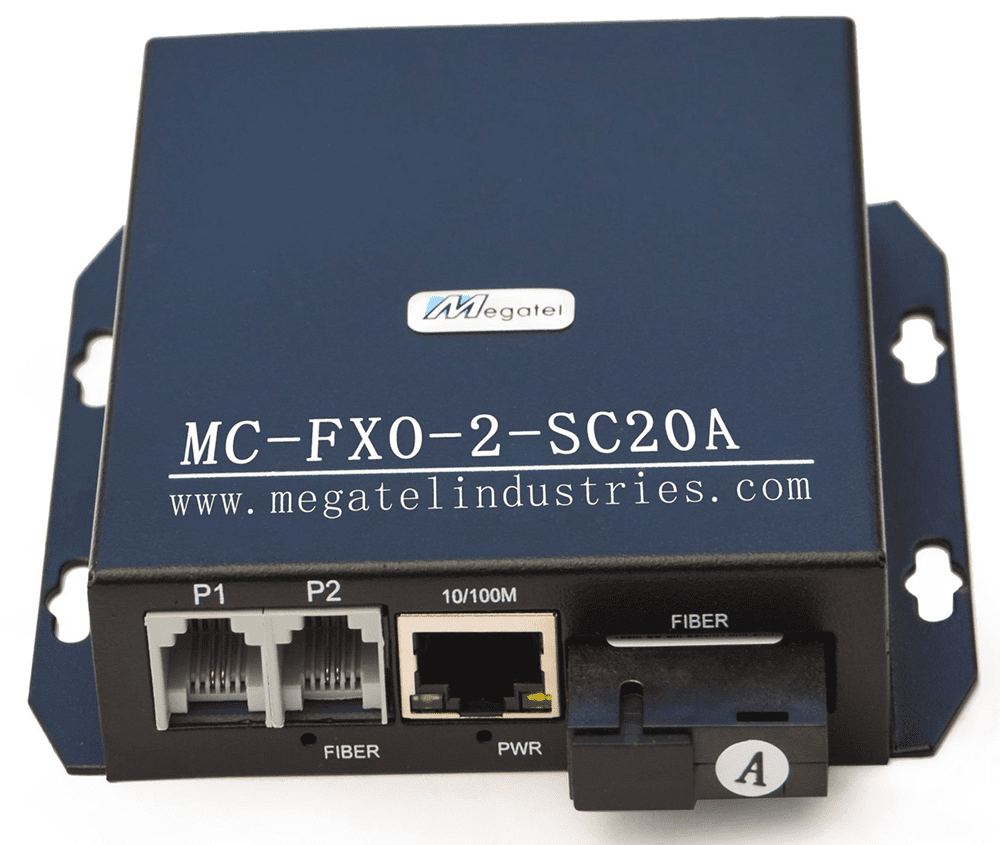 MC-FXO-2 and MC-FXS-2, 2 Channel POTS Phone Lines Over Fiber Converter