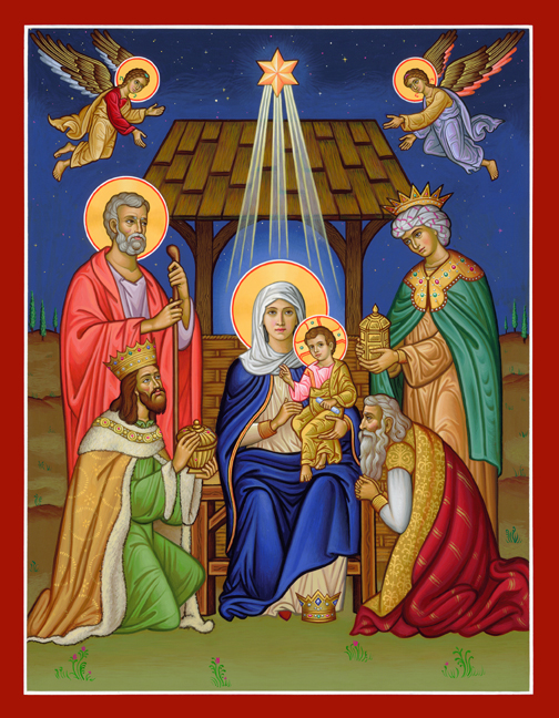 Nativity Scene Stained Glass