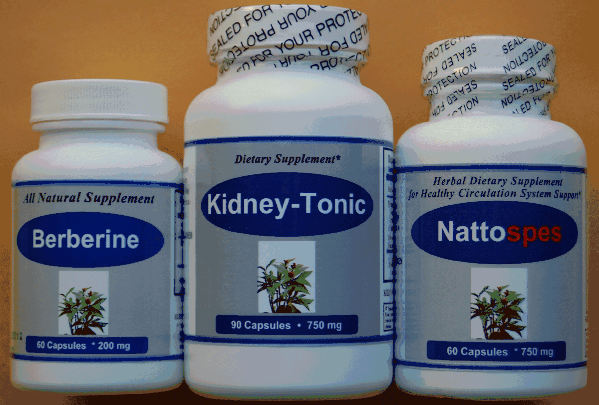 HBP-kidney kit (2 Kidney-Tonic, 1 Berberine & 2 Nattospes)