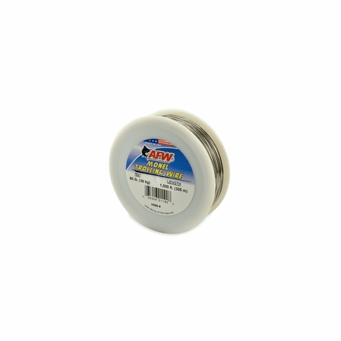 AFW Monel Trolling Wire, Nickel-Copper Alloy, 60 lb (27 kg) test, .031 ...