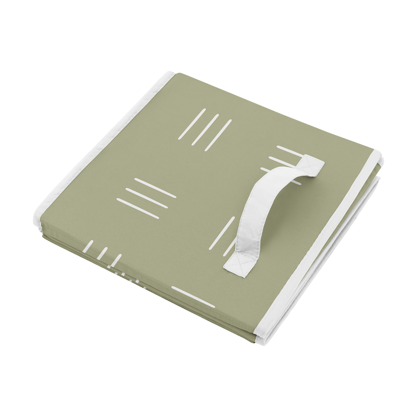 Boho Hatch Sage and White Foldable Fabric Storage Bins