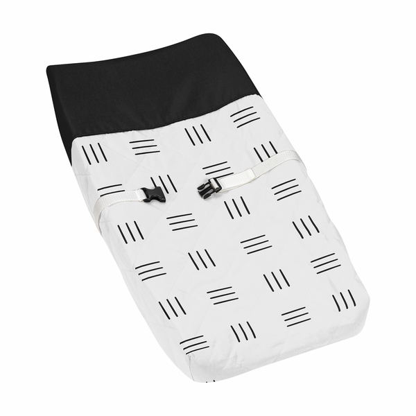 Boho Hatch White and Black Changing Pad Cover