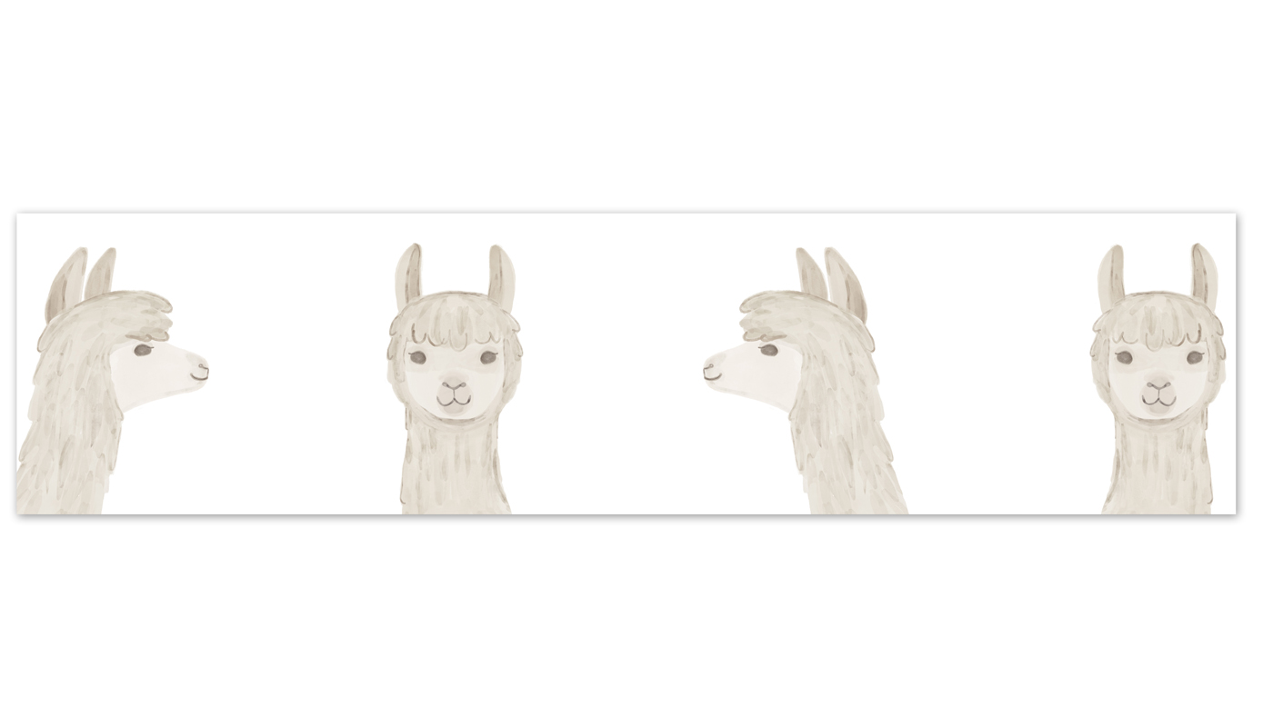 Boho Llama Collection Wallpaper Border