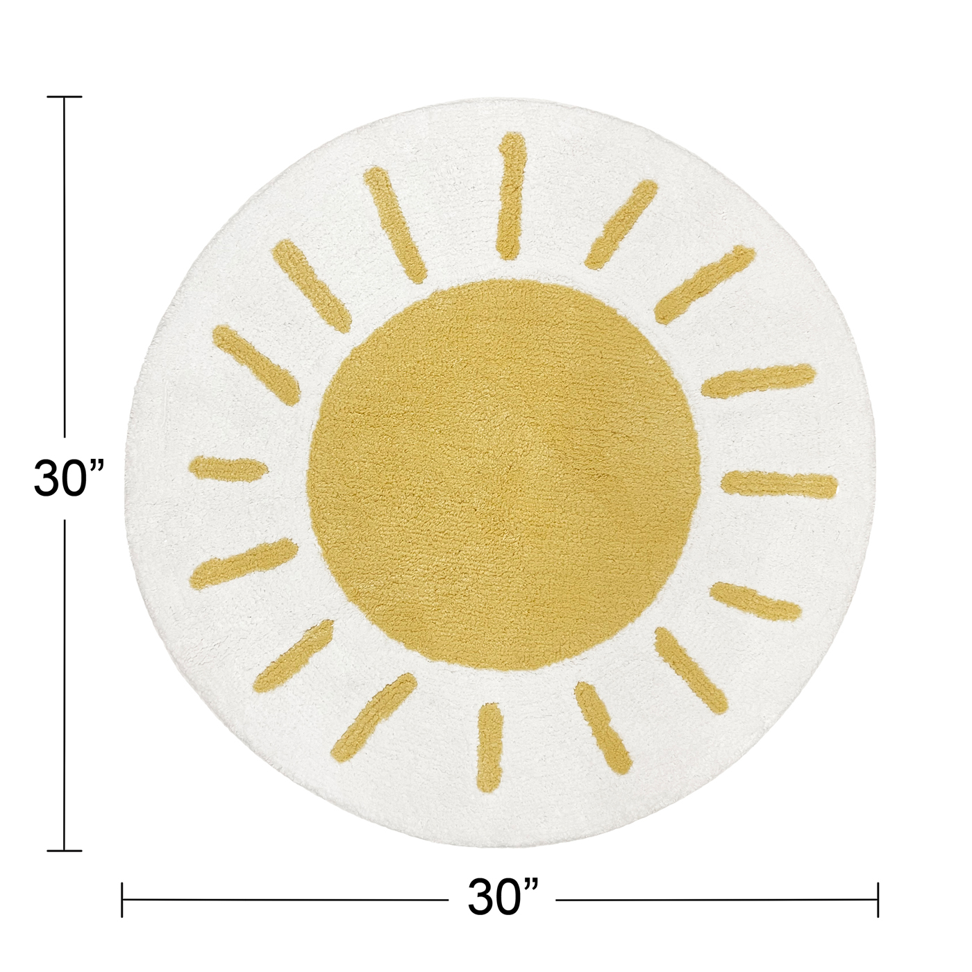 Boho Rainbow Collection Sun Accent Floor Rug