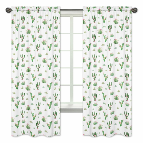 Cactus Floral Collection Window Panels - Set of 2