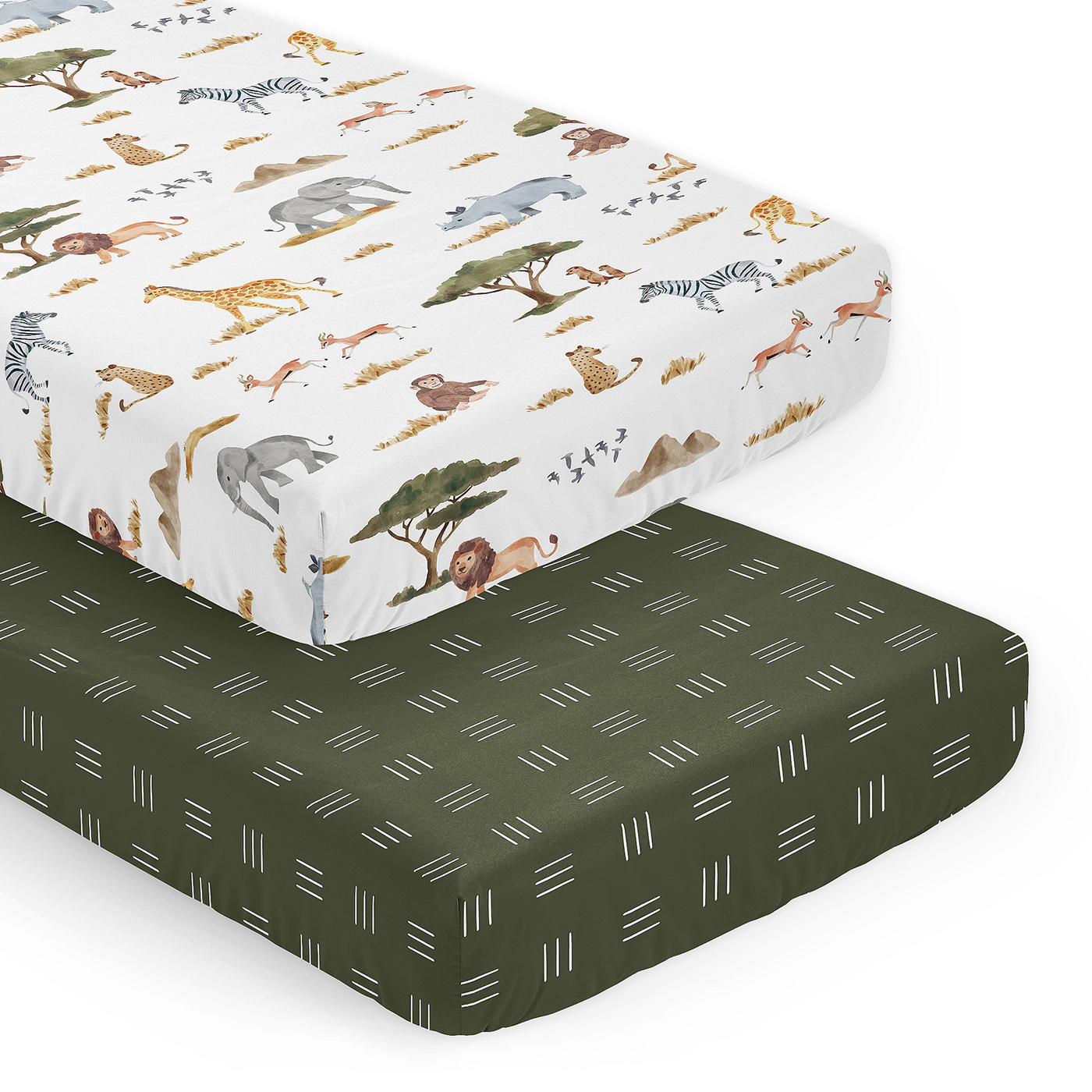 Jungle Collection 2 Pack Crib Sheets