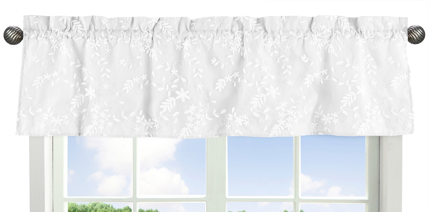 Lace White Collection Window Valance