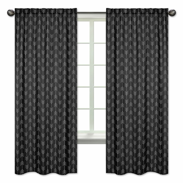 Rustic Patch Collection Arrow Print Window Panels - Set of 2