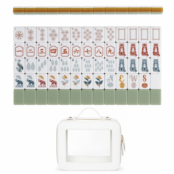 Sage Green Vintage Paradise Collection American Mahjong Tile Set (160pc ...