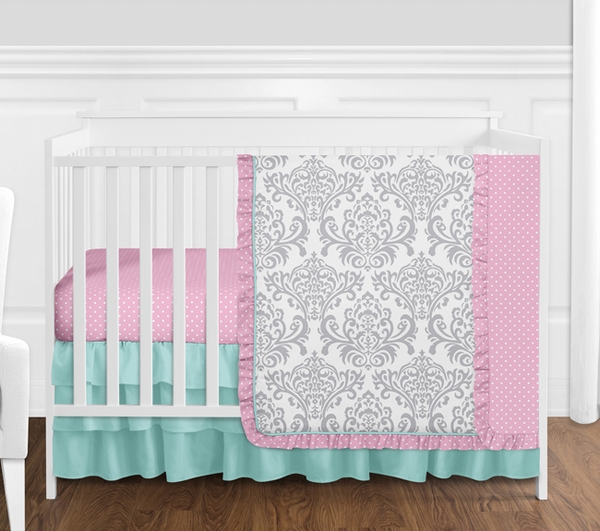 Skylar Collection 4 Piece Crib Bedding