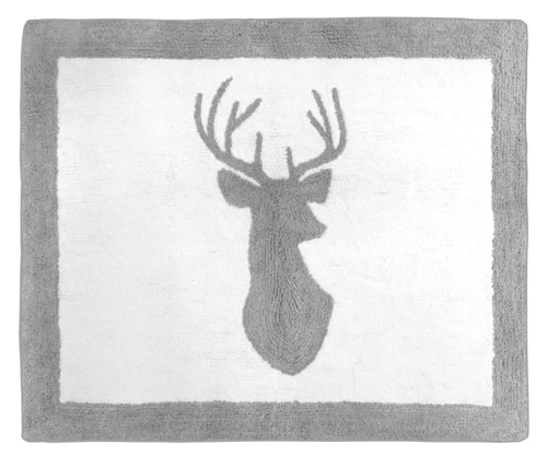 Stag Grey and White Collection Accent Floor Rug
