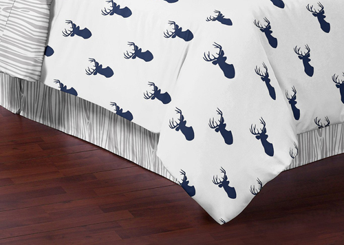 Stag Navy and White Full/Queen Bedding Collection
