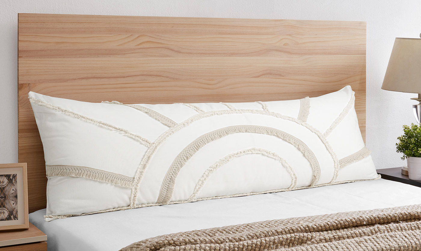 Tufted Sun Ivory Collection Full Length Body Pillow Cover