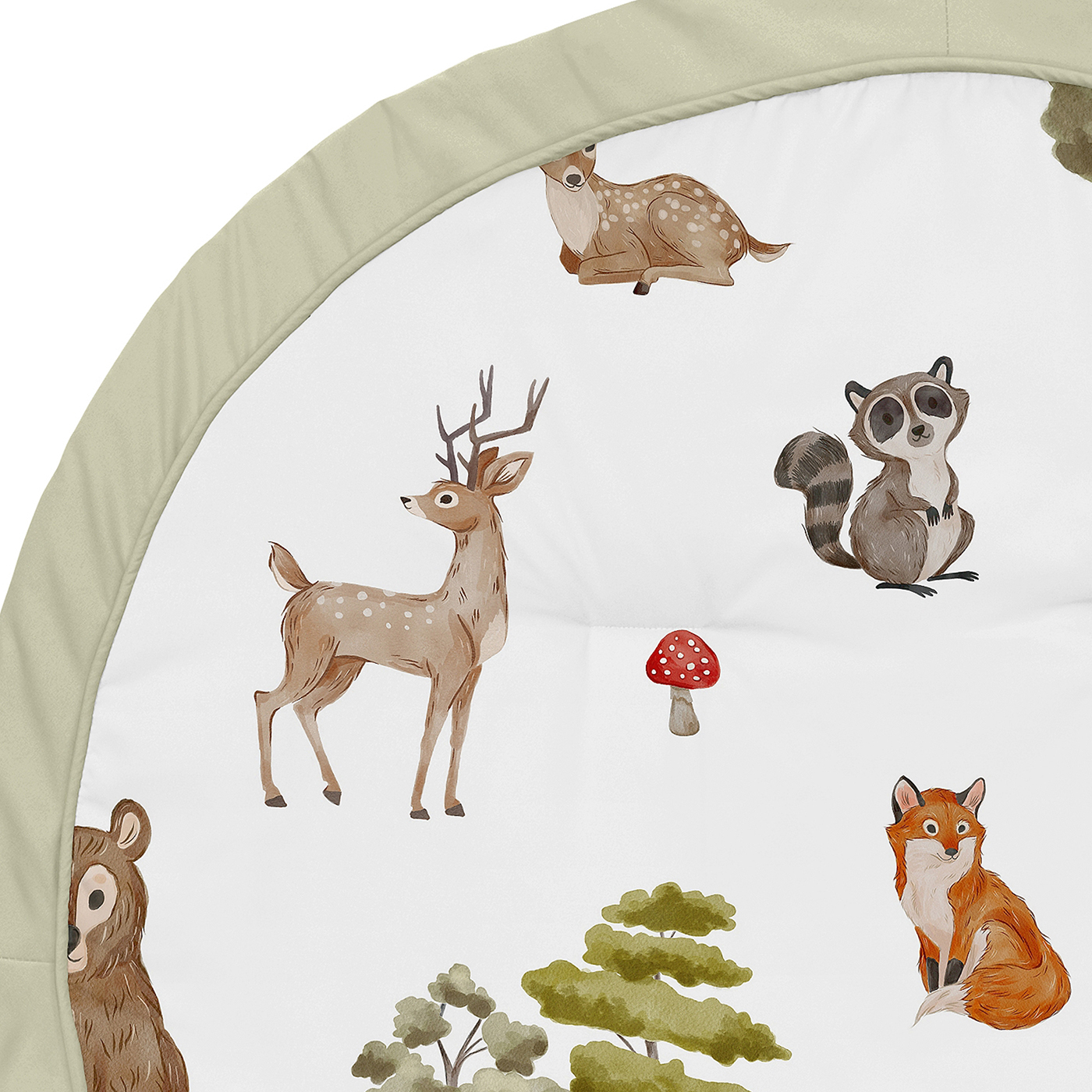 Watercolor Woodland Forest Animals Collection Playmat